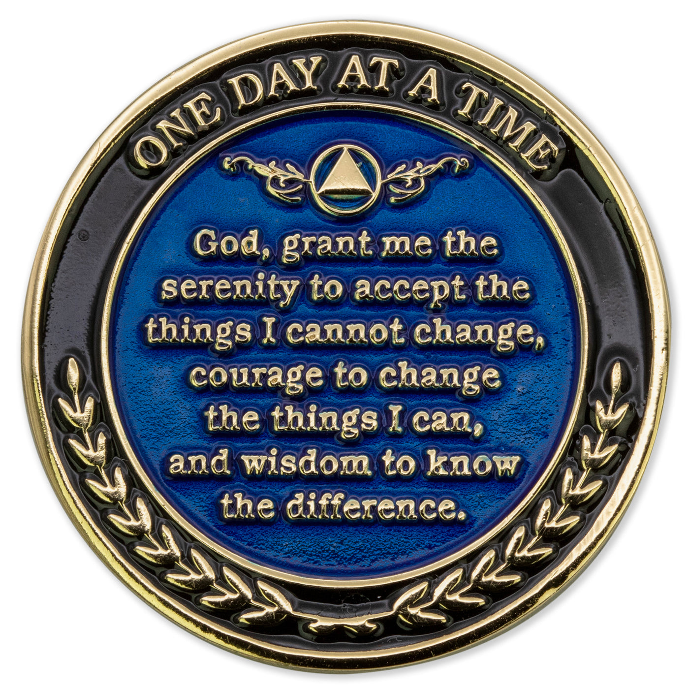 1 Year Sobriety Mint Infinity Triangle Gold Plated AA Recovery Coins ...