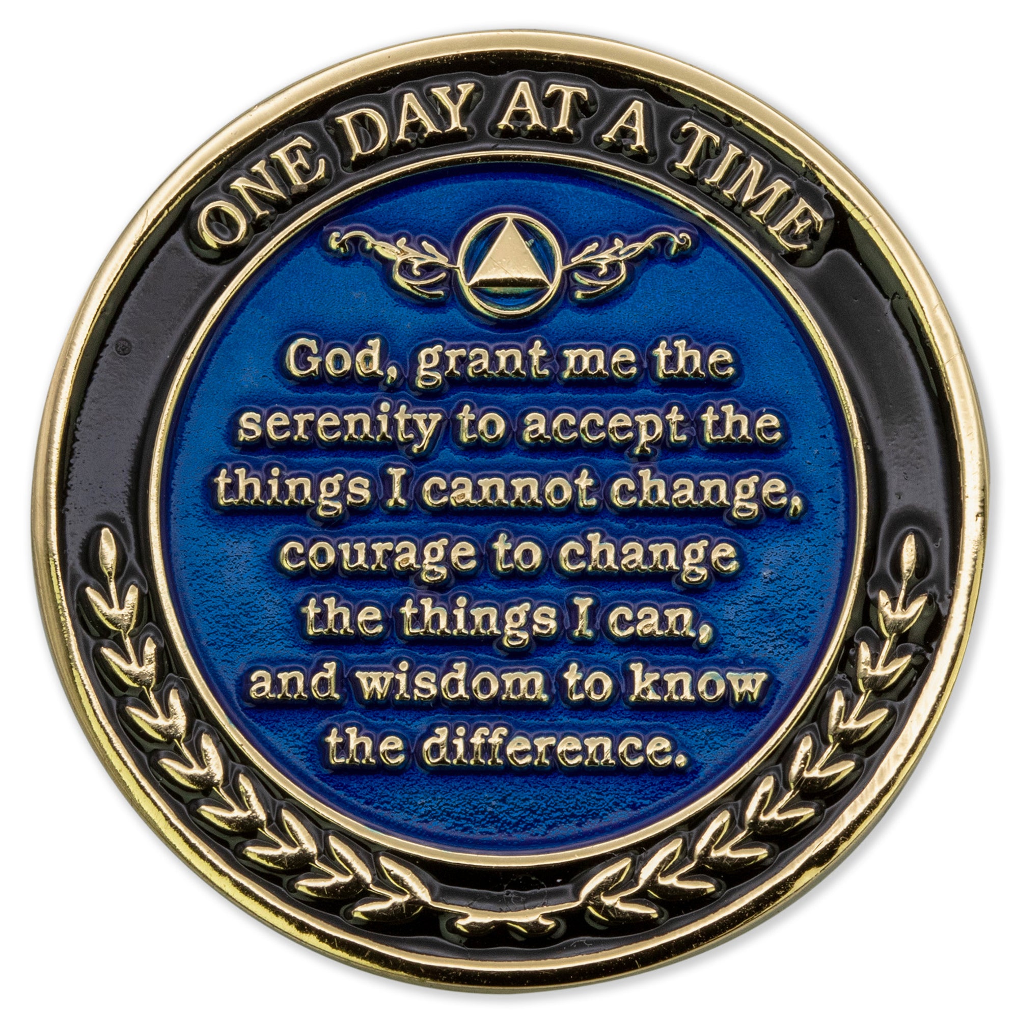 1 Year Sobriety Mint Infinity Triangle Gold Plated AA Recovery Coins ...