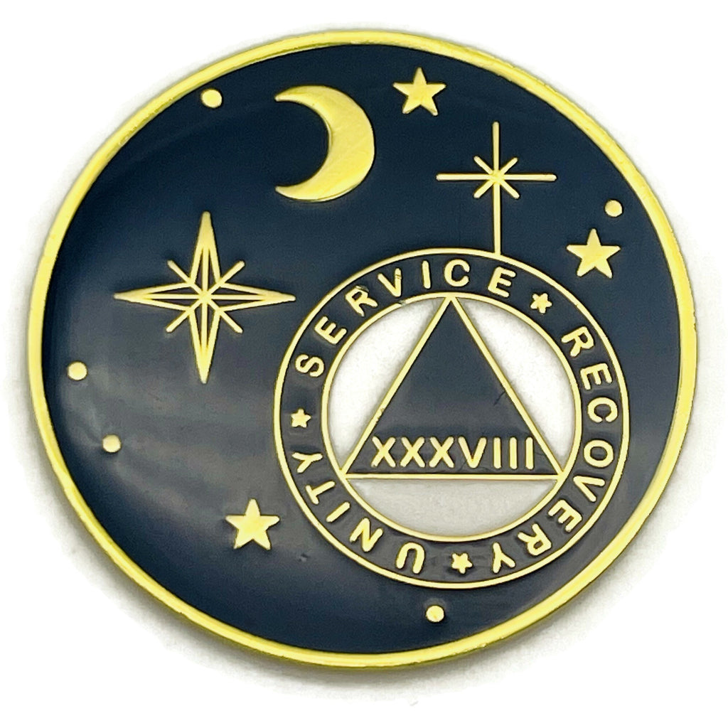 38 Year AA Medallions - Thirty-Eight Year Alcoholics Anonymous Coins ...