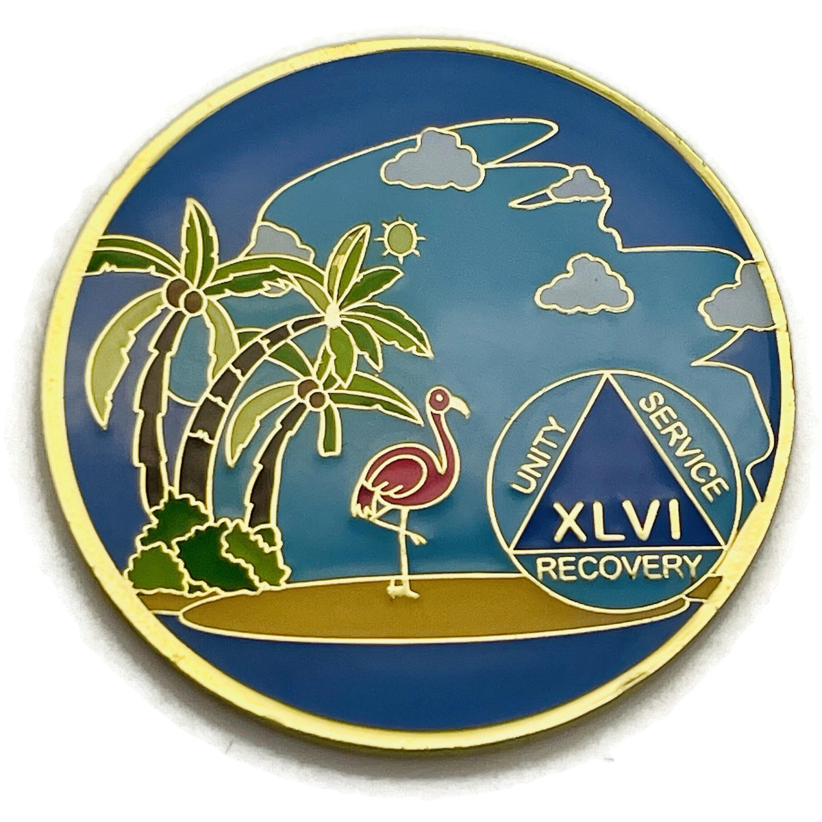 46 Year Beach Themed Specialty AA Recovery Medallion/Chip/Coin — AA ...