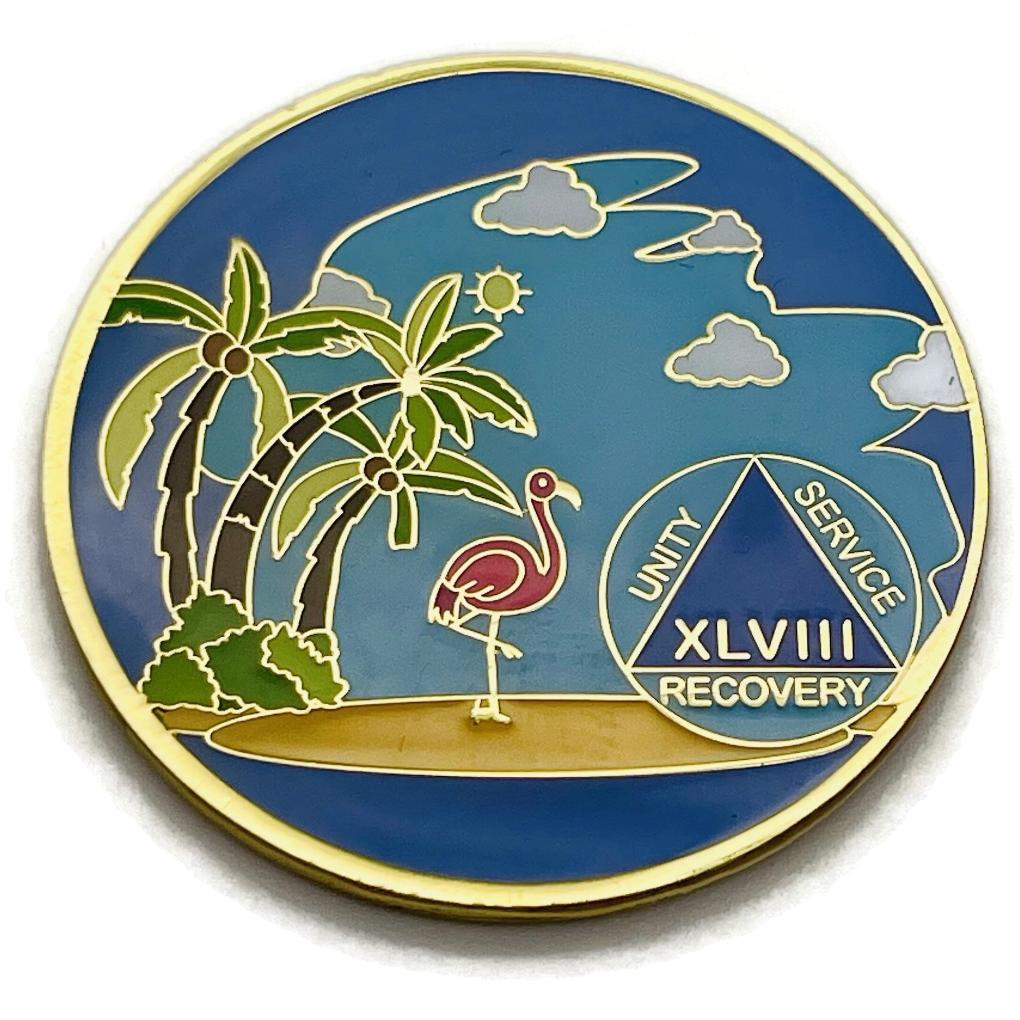 48 Year Beach Themed Specialty AA Recovery Medallion/Chip/Coin — AA ...