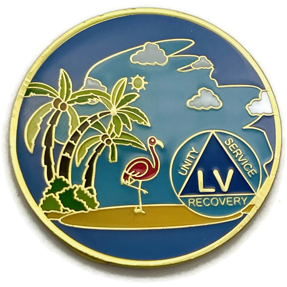 55 Year Beach Themed Specialty AA Recovery Medallion/Chip/Coin — AA ...