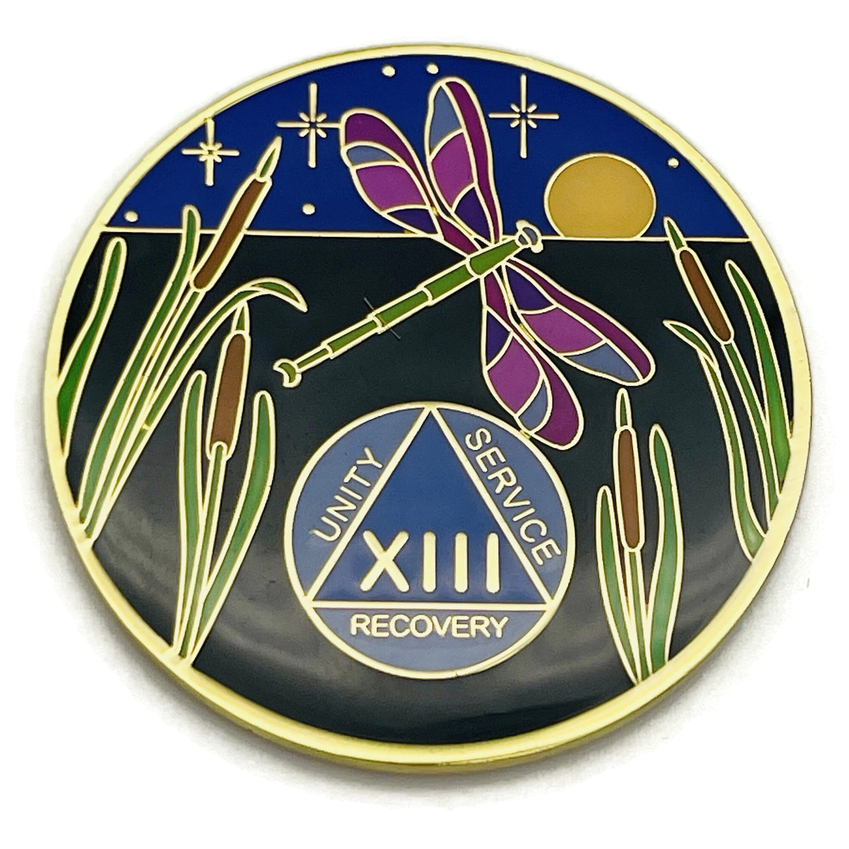 Dragonfly 9th Step 13 Year Specialty AA Recovery Medallion/Chip/Coin ...
