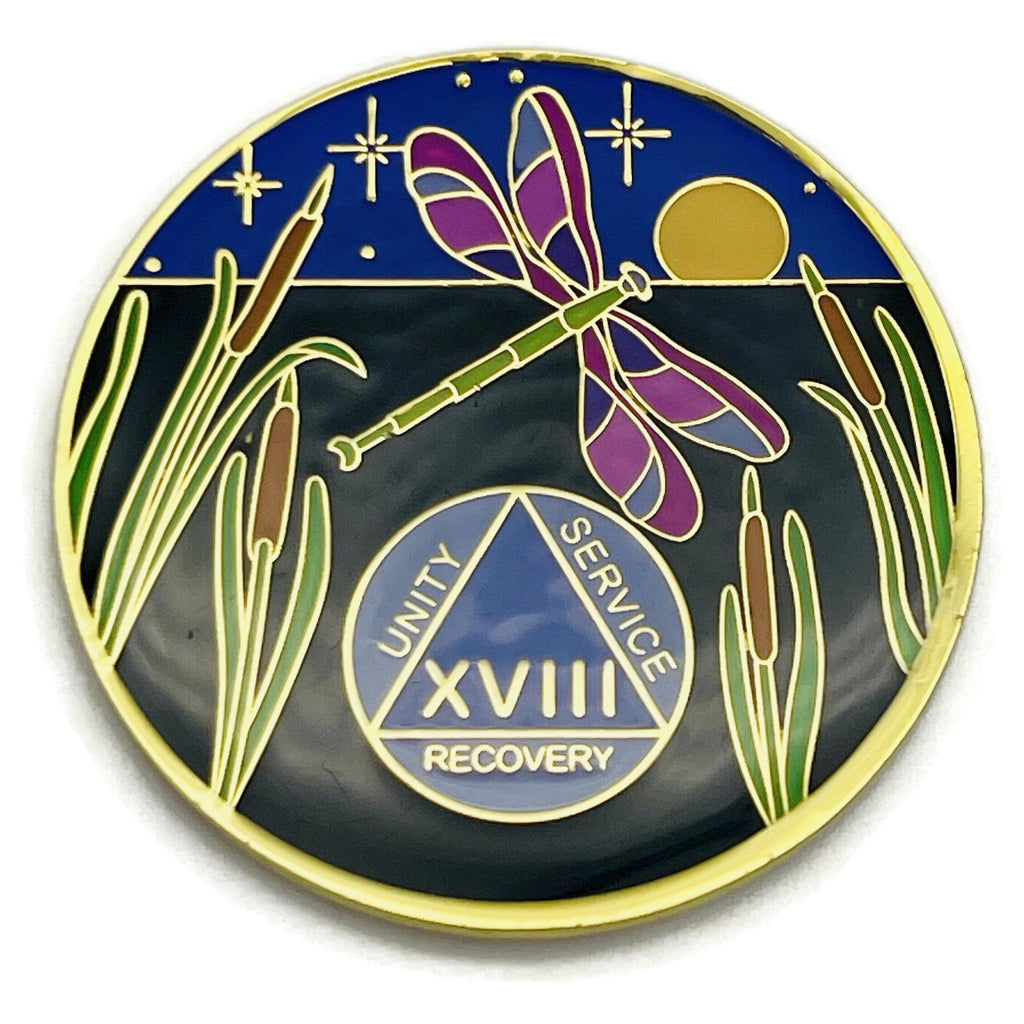 18 Year AA Medallions - Eighteen Year Alcoholics Anonymous Coins and ...