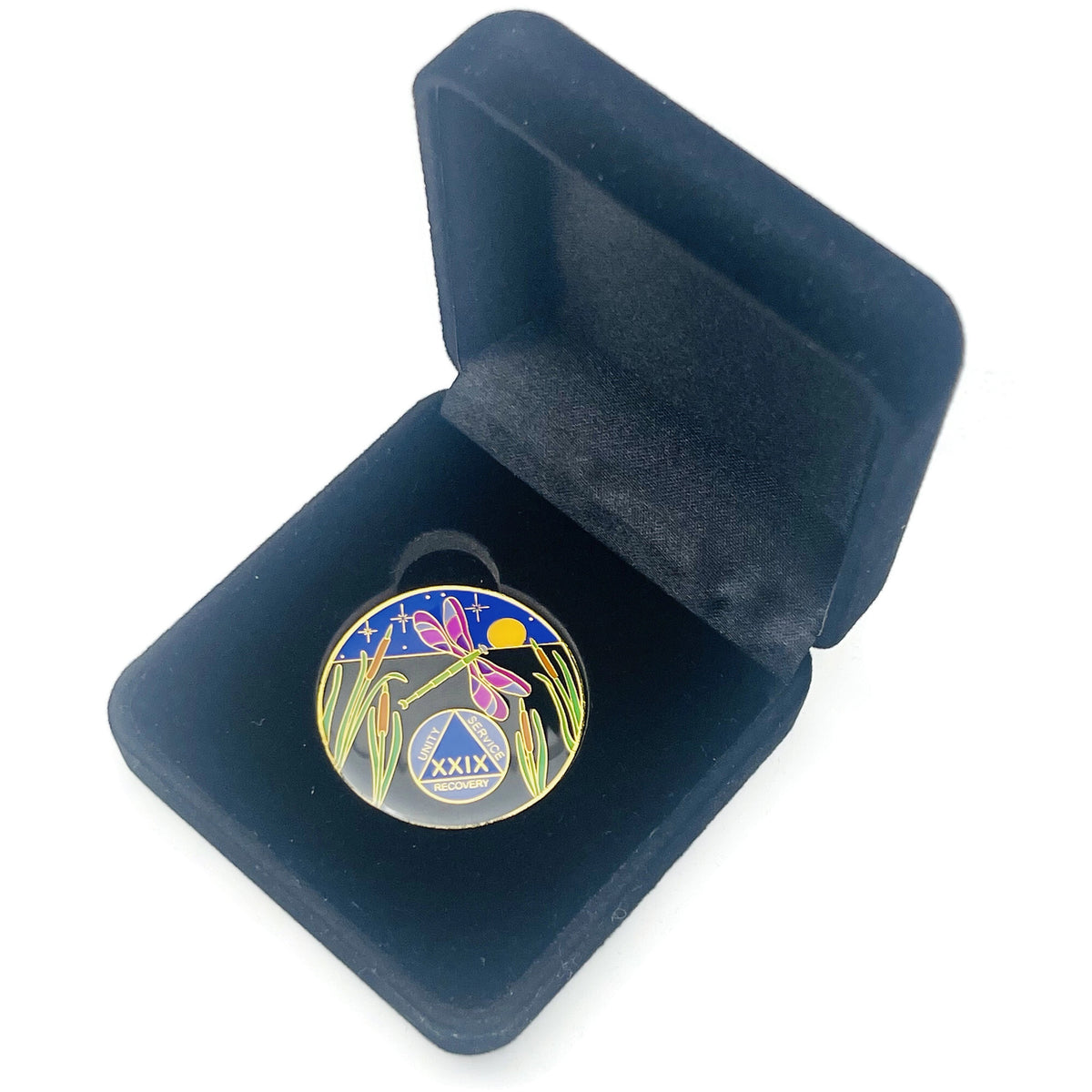 Dragonfly 9th Step 29 Year Specialty AA Recovery Coin + Velvet Case ...