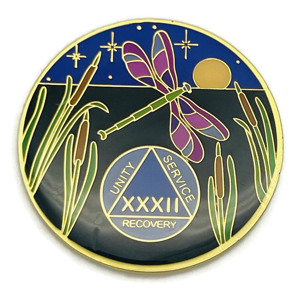 Dragonfly 9th Step 32 Year Specialty AA Recovery Medallion/Chip/Coin ...