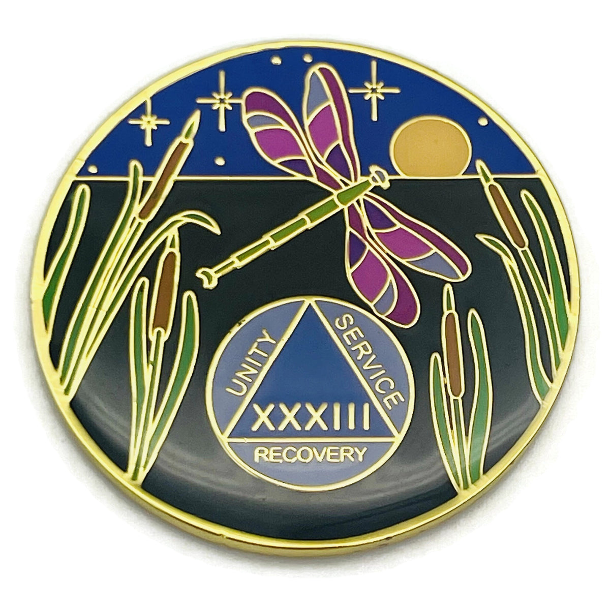 Dragonfly 9th Step 33 Year Specialty AA Recovery Medallion/Chip/Coin ...