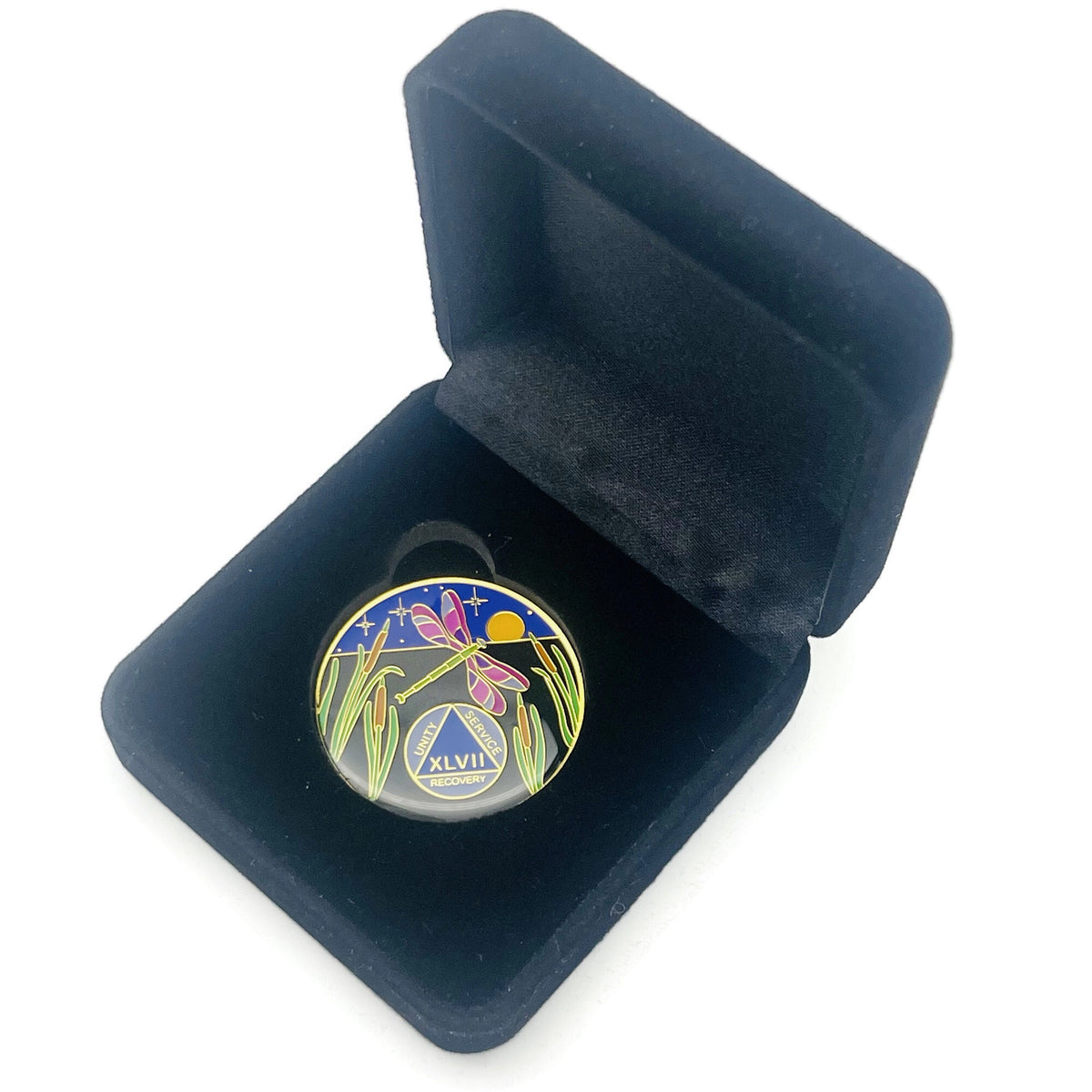 Dragonfly 9th Step 47 Year Specialty AA Recovery Coin + Velvet Case ...