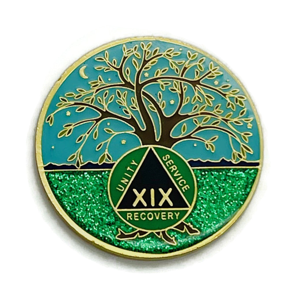 19 Year AA Medallions - Nineteen Year Alcoholics Anonymous Coins and ...