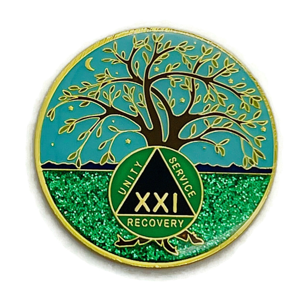 21 Year AA Medallions - Twenty-One Year Alcoholics Anonymous Coins and ...