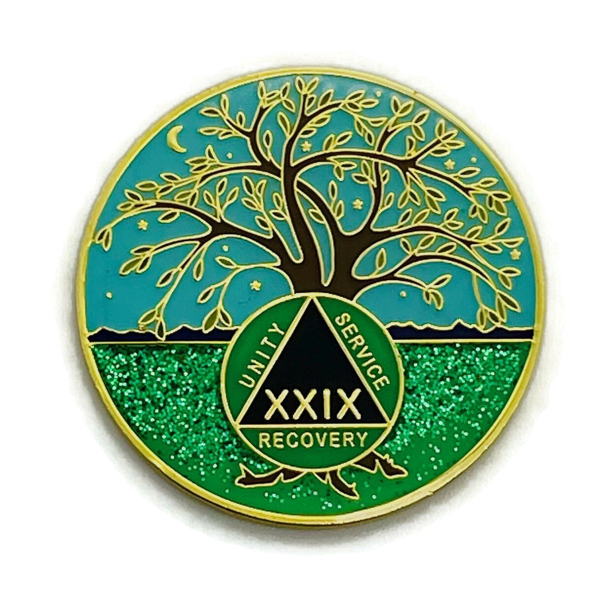 29 Year Tree of Life Specialty AA Recovery Medallion/Chip/Coin - Blue ...