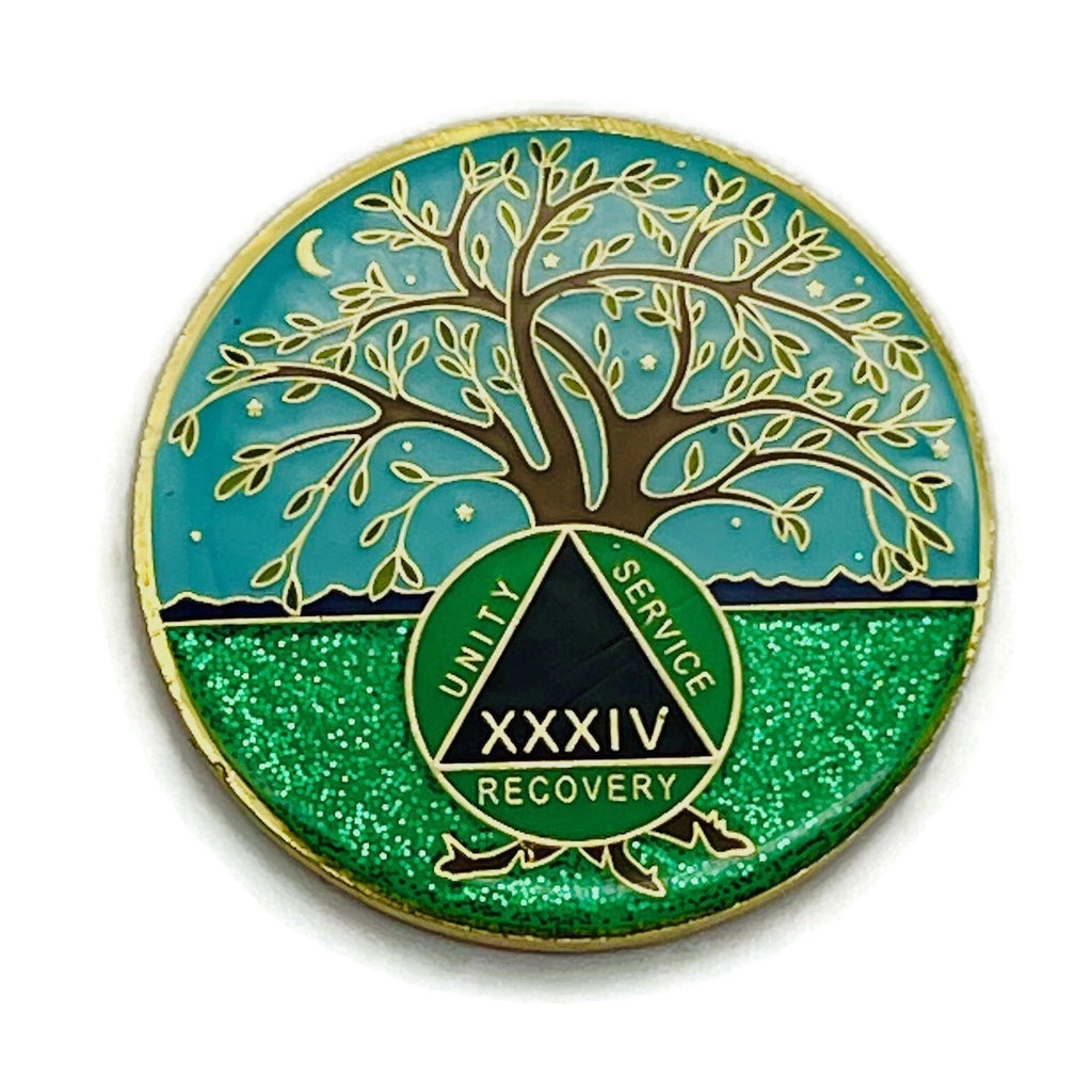 34 Year AA Medallions - Thirty-Four Year Alcoholics Anonymous Coins and ...