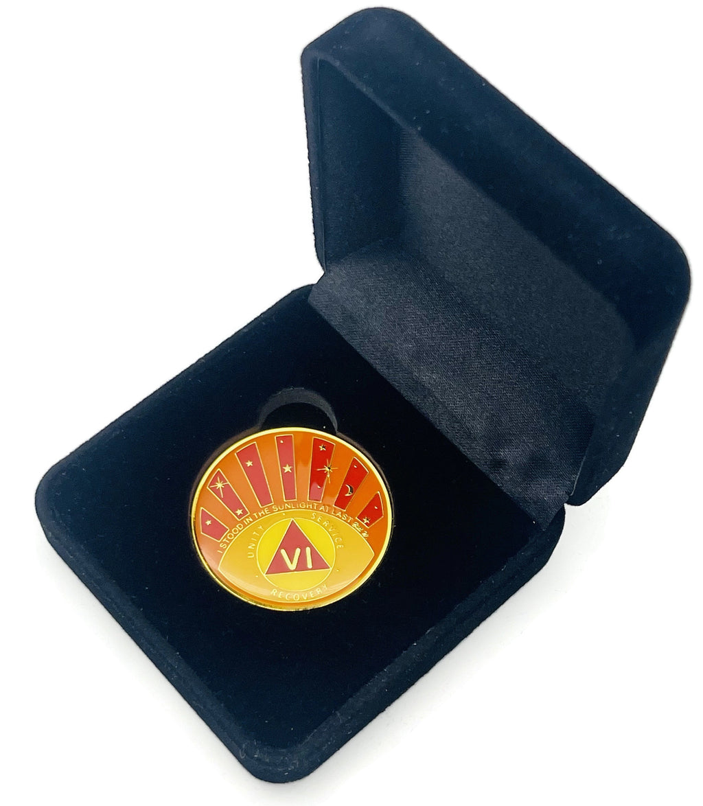 6 Year AA Medallions - Six Year Alcoholics Anonymous Coins and Chips ...