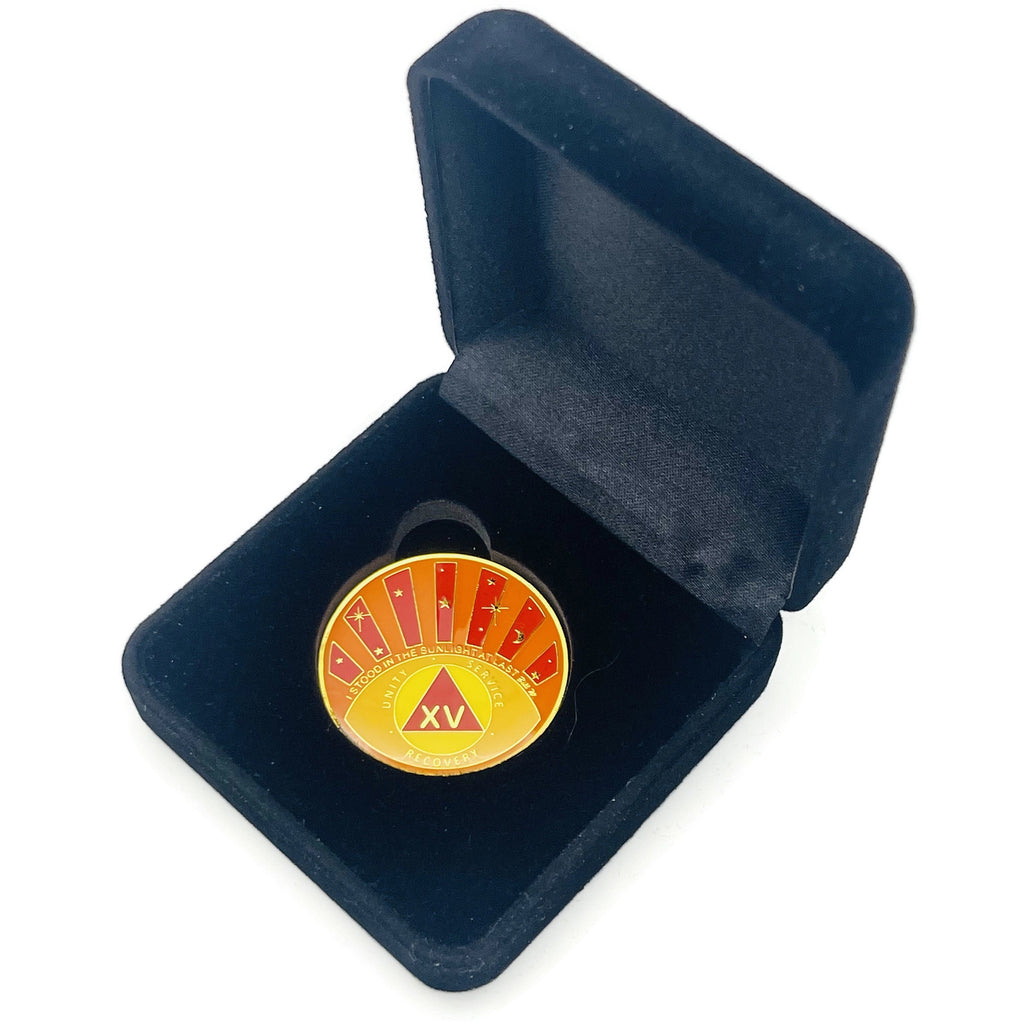 15 Year AA Medallions - Fifteen Year Alcoholics Anonymous Coins and ...