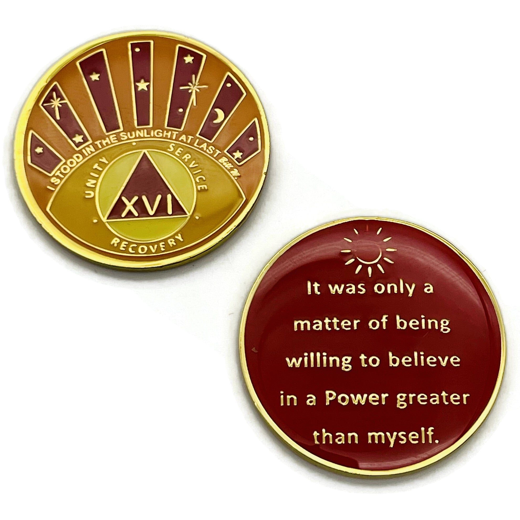 Stood in the Sunlight 16 Year Specialty AA Recovery Medallion/Coin — AA ...