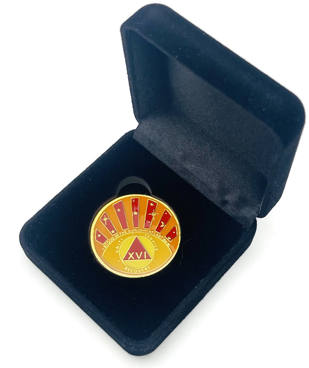 16 Year AA Medallions - Sixteen Year Alcoholics Anonymous Coins and ...