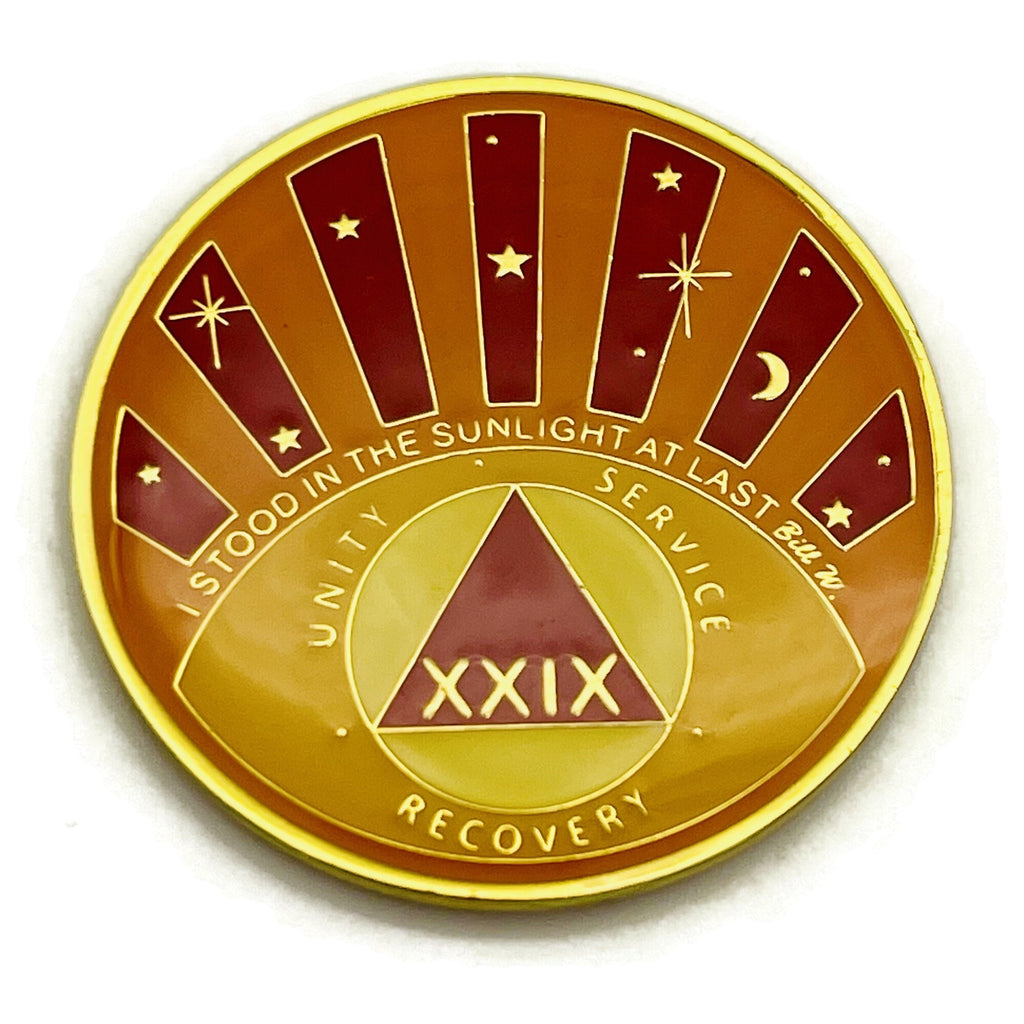 29 Year AA Medallions - Twenty-Nine Year Alcoholics Anonymous Coins and ...