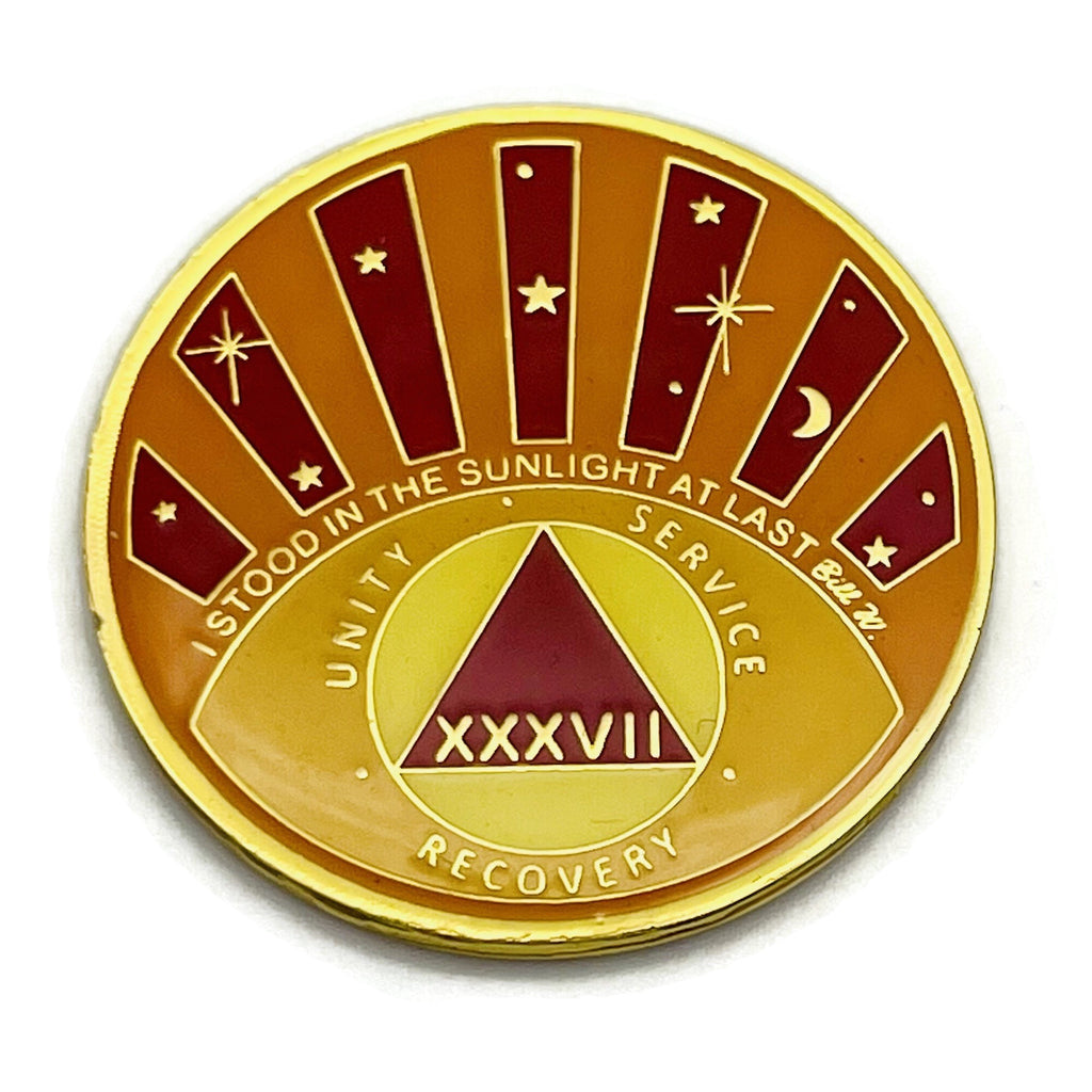 37 Year AA Medallions - Thirty-Seven Year Alcoholics Anonymous Coins ...