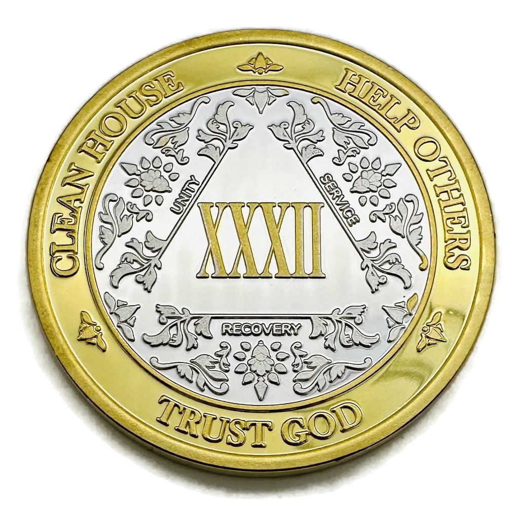 32 Year AA Medallions - Thirty-Two Year Alcoholics Anonymous Coins and ...
