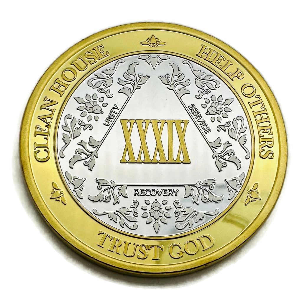 39 Year AA Medallions - Thirty-Nine Year Alcoholics Anonymous Coins and ...