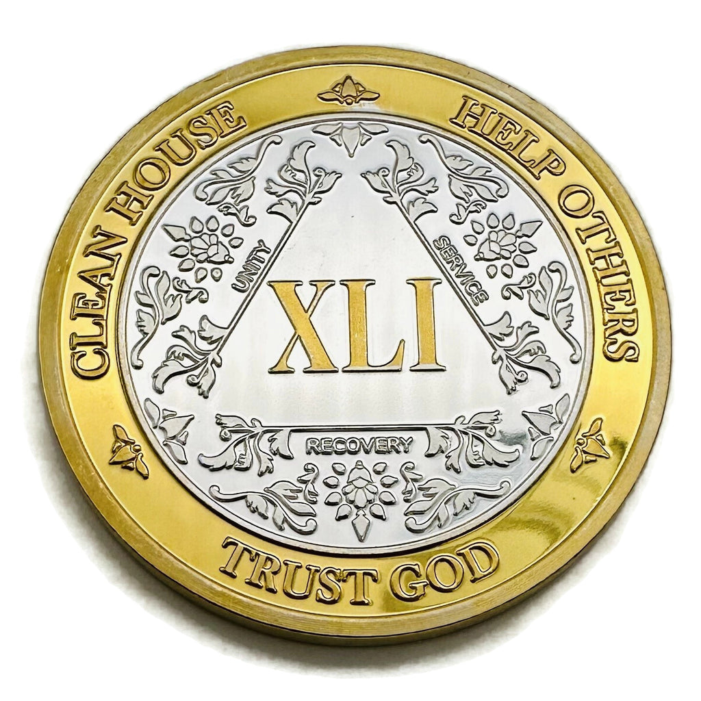 41 Year AA Medallions - Forty-One Year Alcoholics Anonymous Coins and ...
