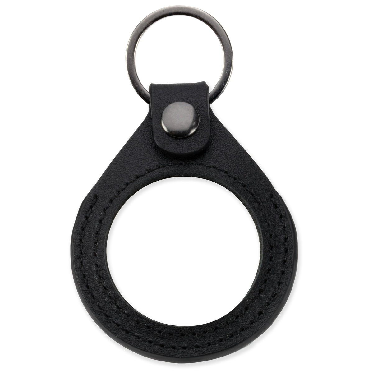 40mm Black Leather AA Medallion Keychain - Sober Chip/Coin/Token Holder ...