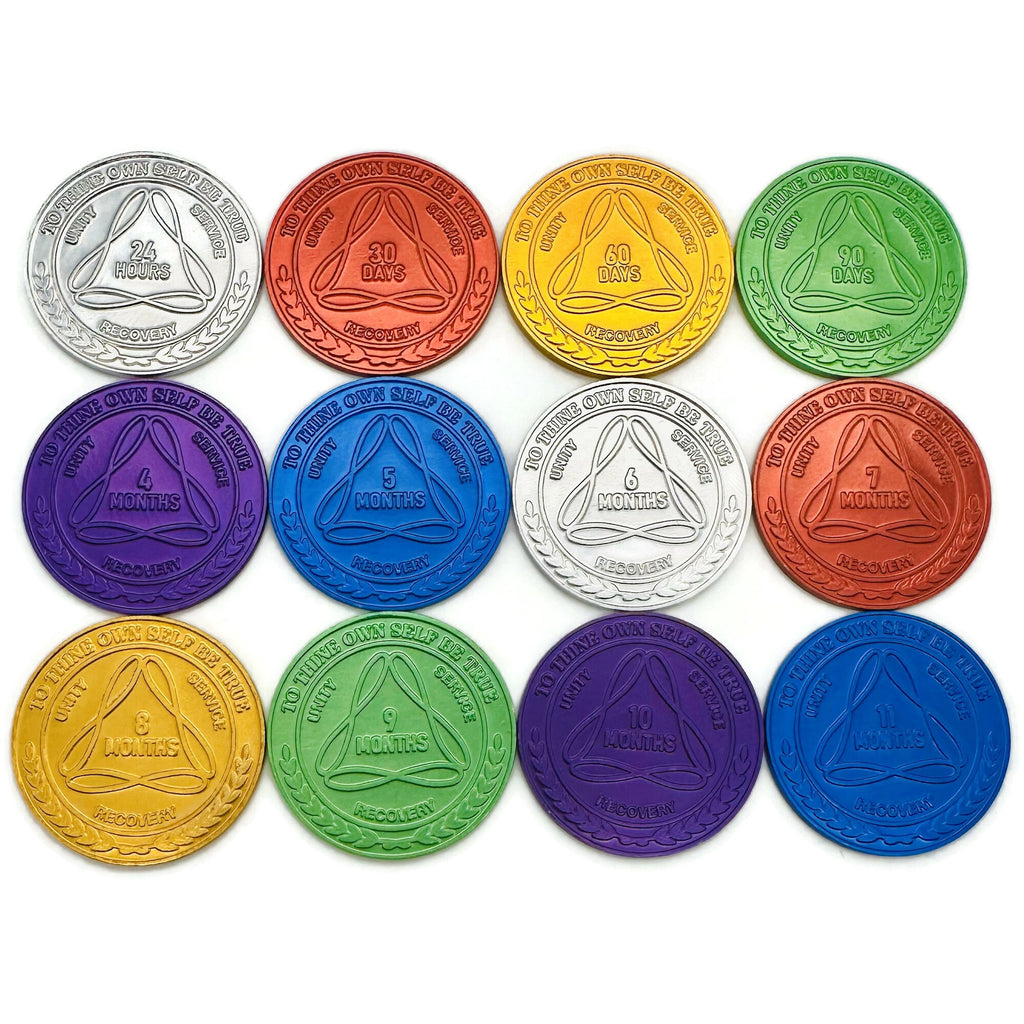 AA Meeting Chips and Starter Sets - Aluminum, Bronze and Poker Chips ...