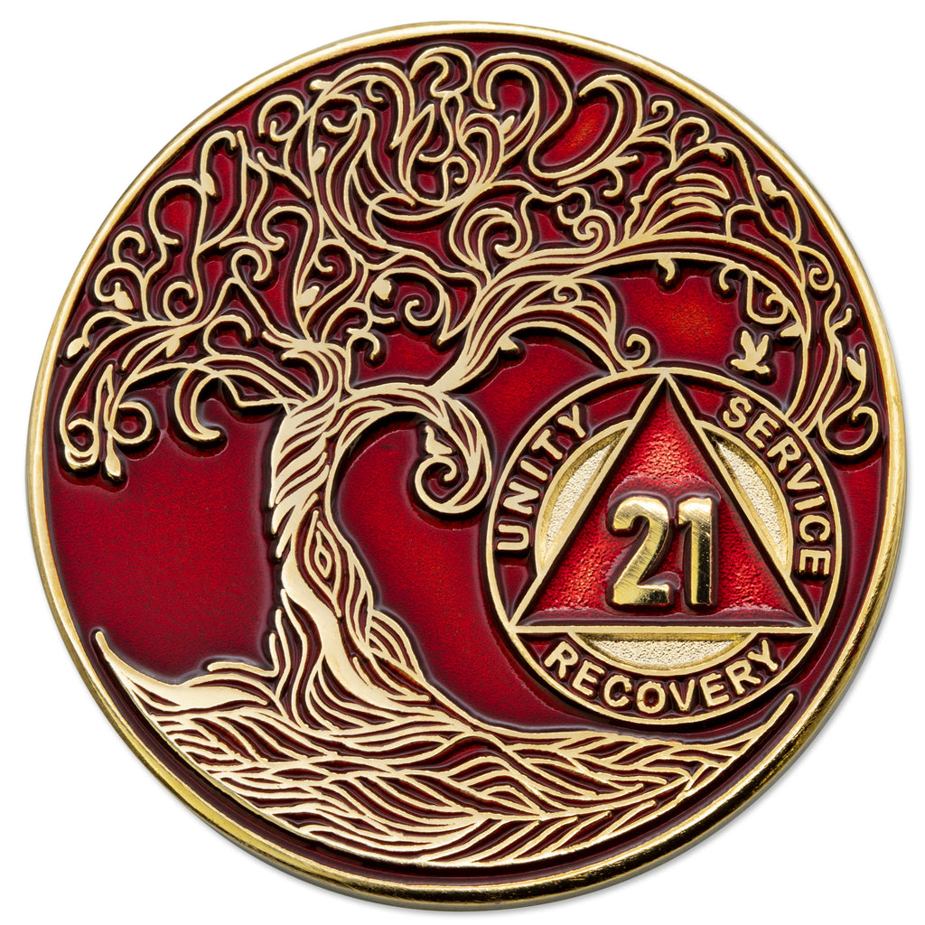 21 Year AA Medallions - Twenty-One Year Alcoholics Anonymous Coins and ...