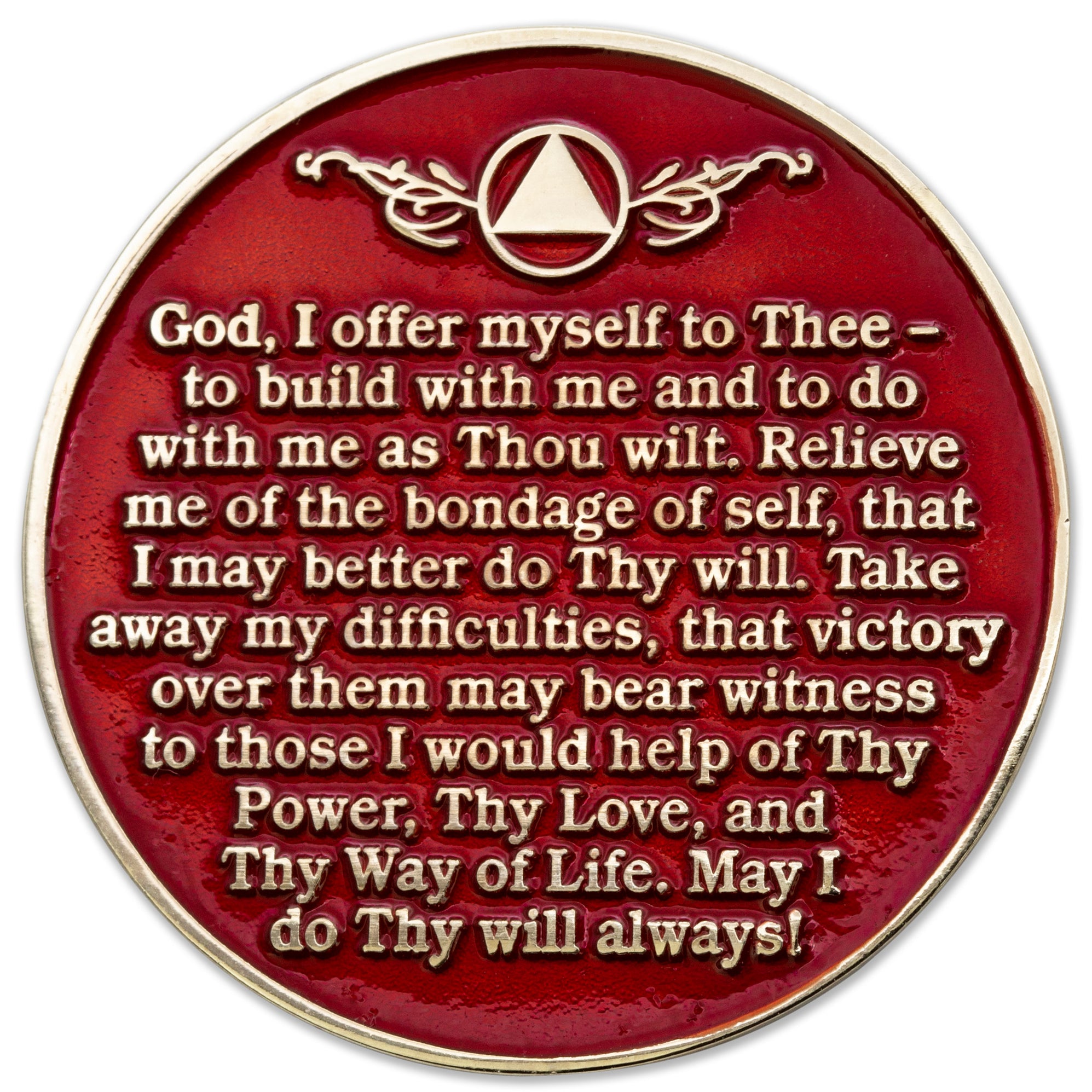 39 Year Twisted Tree of Life Sobriety Mint AA Medallion/Chip/Coin Red ...