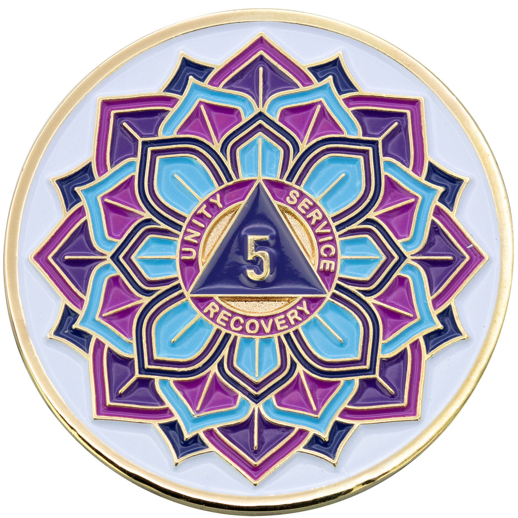 5 Year AA Medallions - Five Year Alcoholics Anonymous Coins and Chips ...