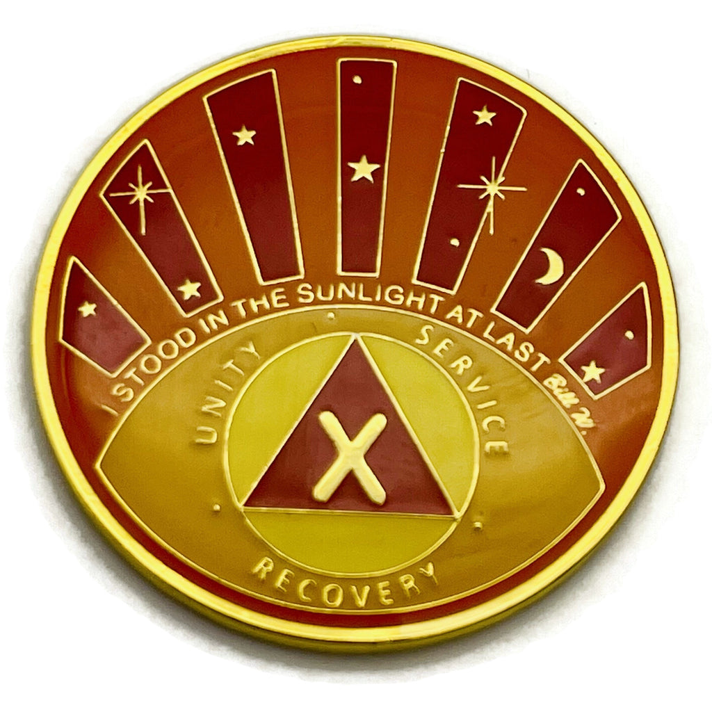 10 Year AA Medallions - Ten Year Alcoholics Anonymous Coins and Chips ...