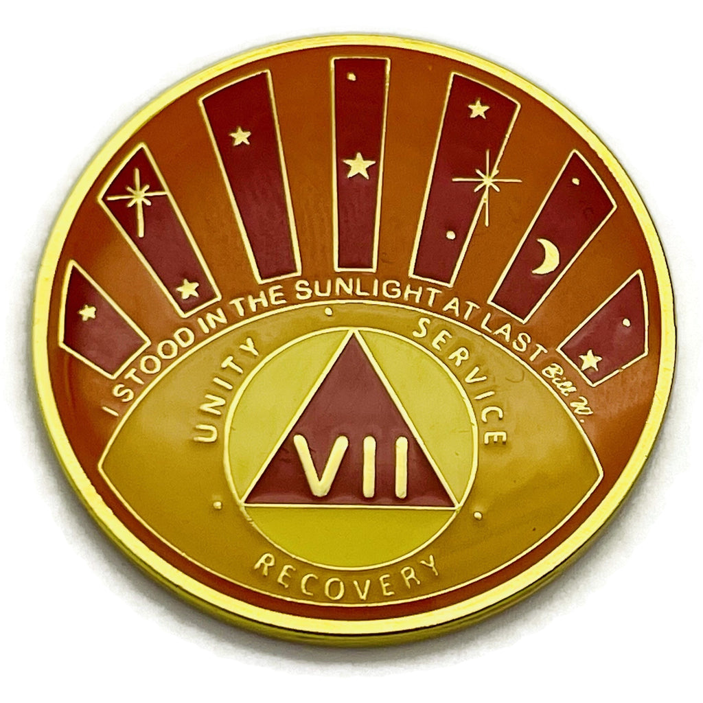 7 Year AA Medallions - Seven Year Alcoholics Anonymous Coins and Chips ...