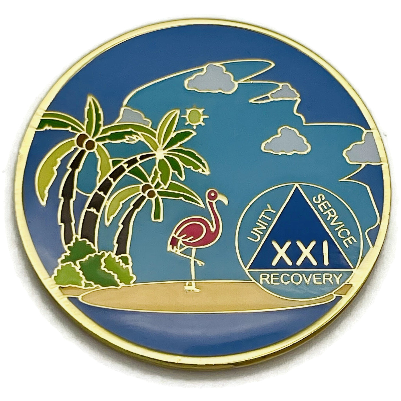 1 to 60 Beach Themed Specialty AA Recovery Medallion/Chip/Coin — AA ...
