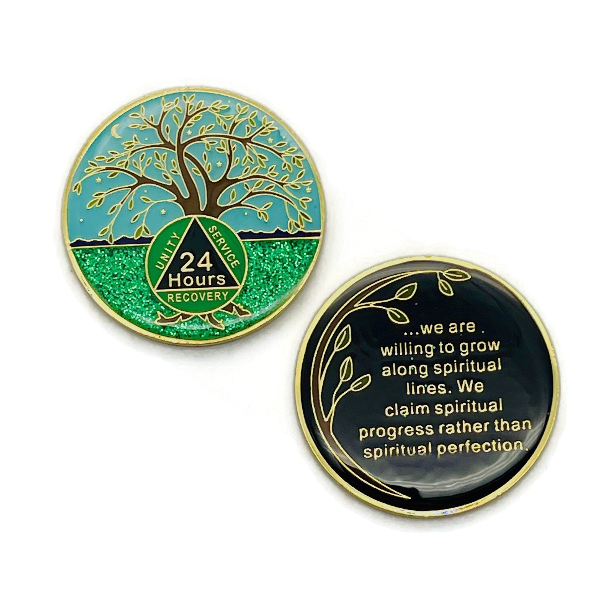 24 Hours Tree of Life Specialty AA Recovery Medallion/Chip/Coin - Blue ...