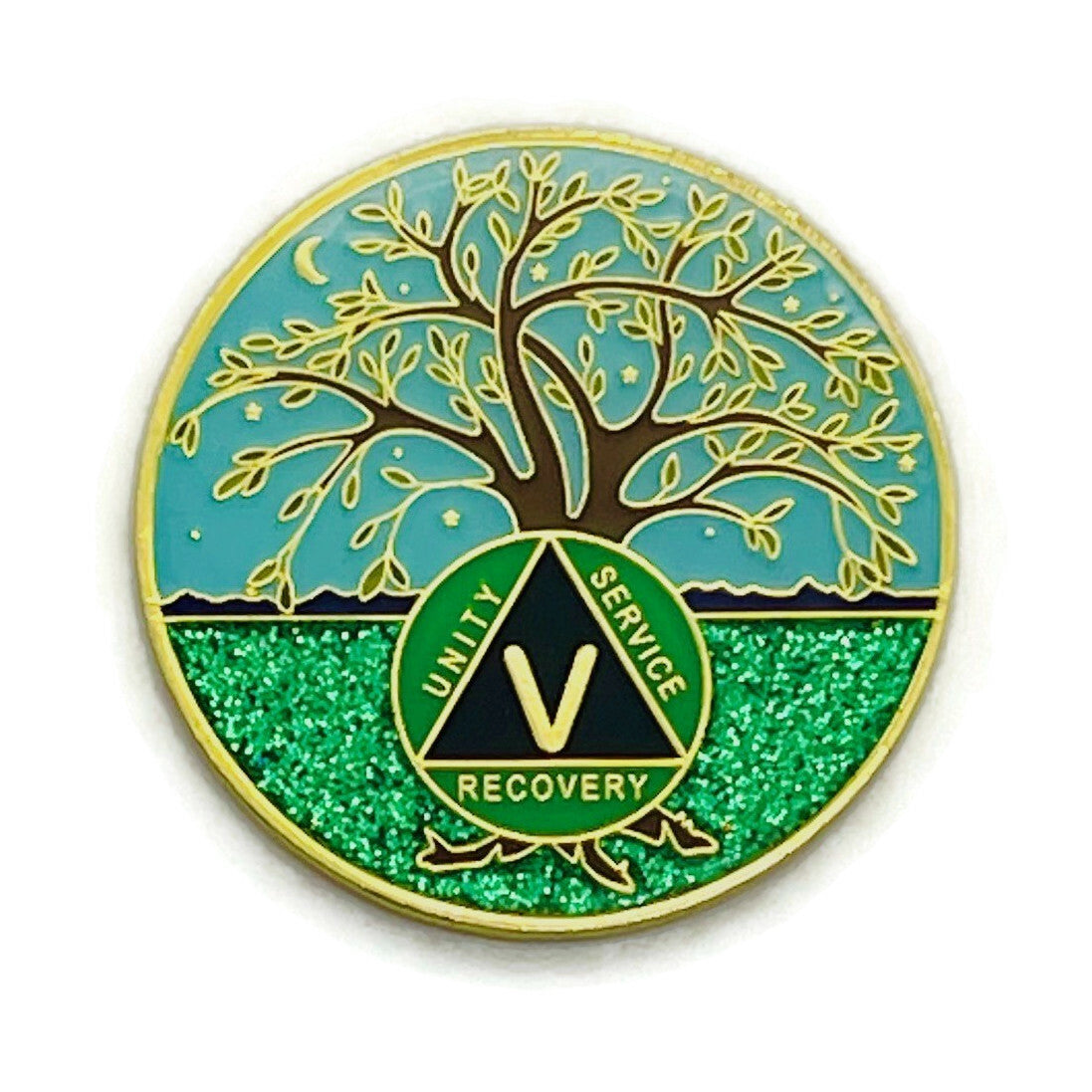 5 Year Tree of Life Specialty AA Recovery Medallion/Chip/Coin - Blue ...