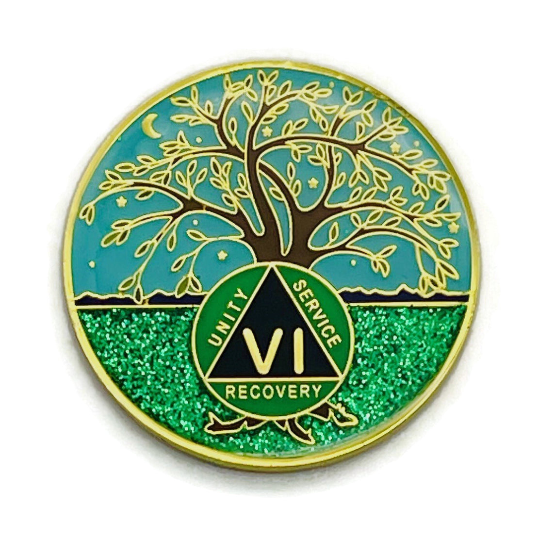 6 Year AA Medallions - Six Year Alcoholics Anonymous Coins and Chips ...