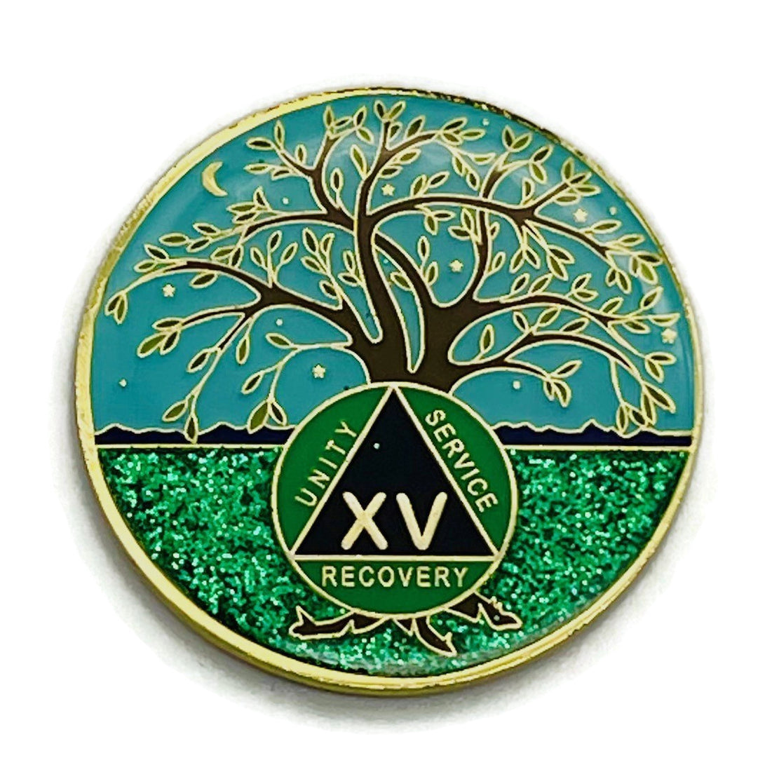 15 Year AA Medallions - Fifteen Year Alcoholics Anonymous Coins and ...