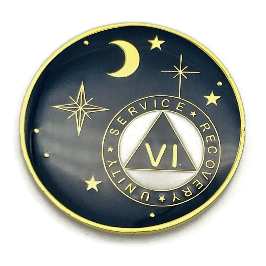 6 Year AA Medallions - Six Year Alcoholics Anonymous Coins and Chips ...