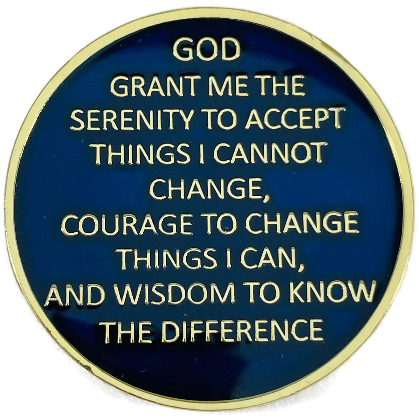 Surrender Specialty AA/NA Recovery Medallion - Blue/Gold — AA Medallion ...