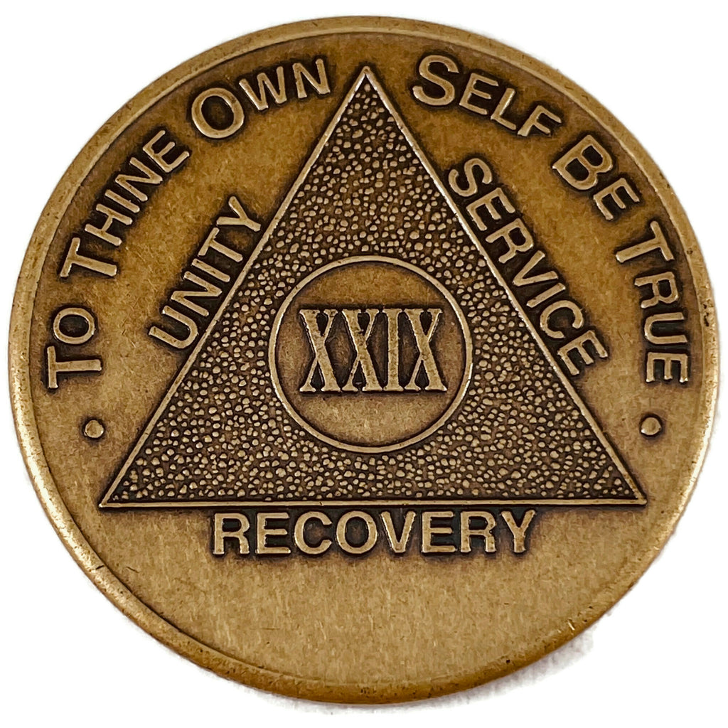 29 Year AA Medallions - Twenty-Nine Year Alcoholics Anonymous Coins and ...