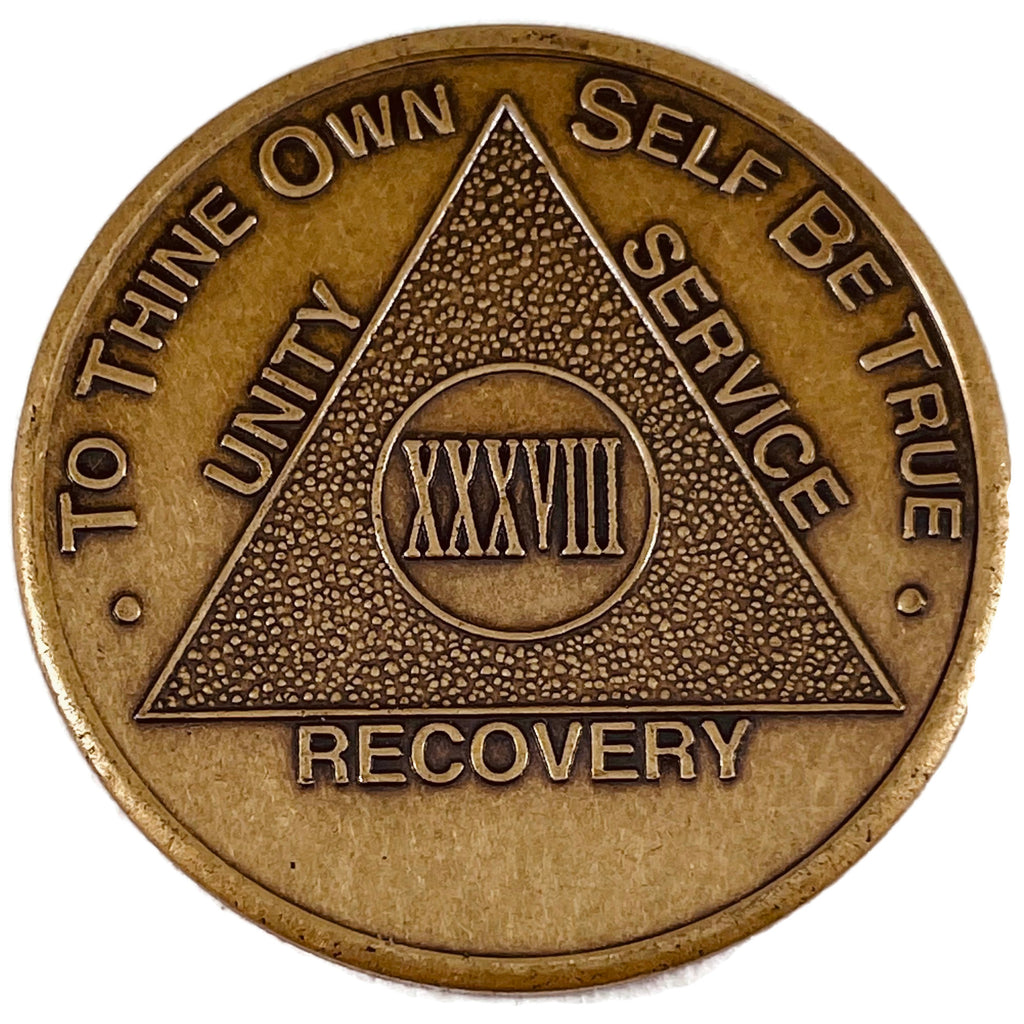38 Year AA Medallions - Thirty-Eight Year Alcoholics Anonymous Coins ...