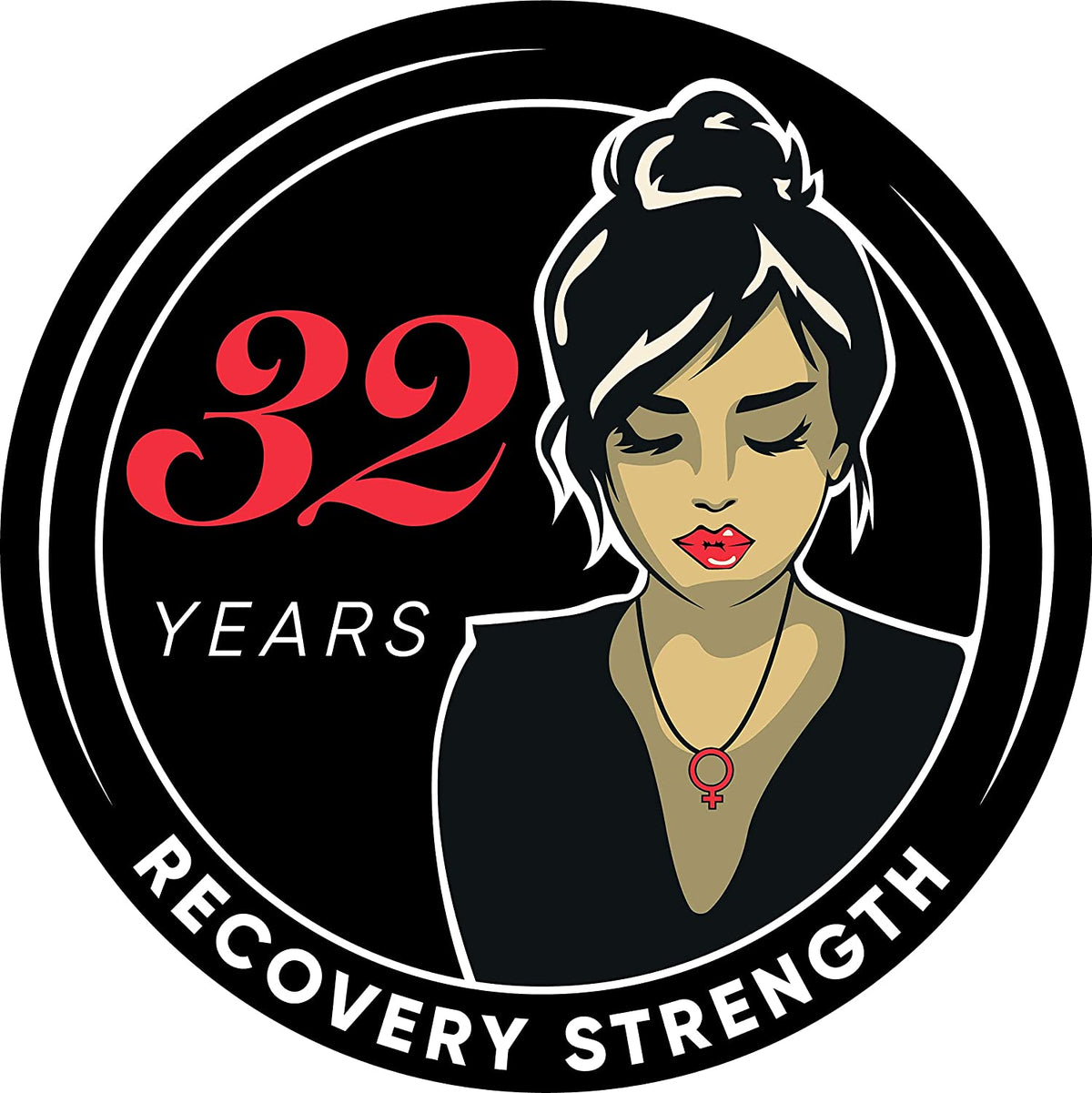 Woman Serenity 32 Year AA/NA Sobriety Medallion - Specialty Chip/Coin ...