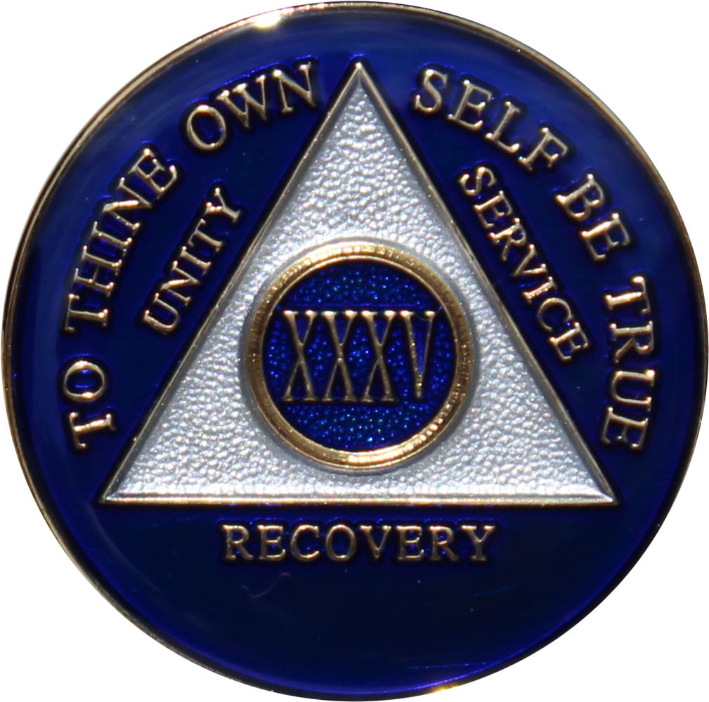 35 Year AA Medallions - Thirty-Five Year Alcoholics Anonymous Coins and ...
